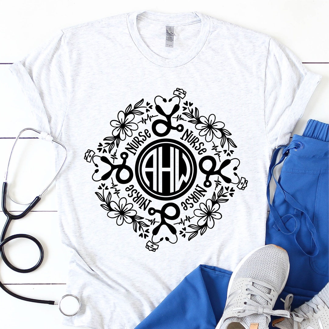 Nurse Monogram Sublimation Transfer, Sublimation Transfer, Ready to ...