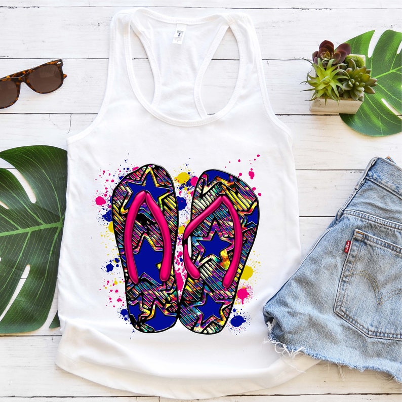 Flip Flops Sublimation Transfer Ready to Press Transfer Heat - Etsy