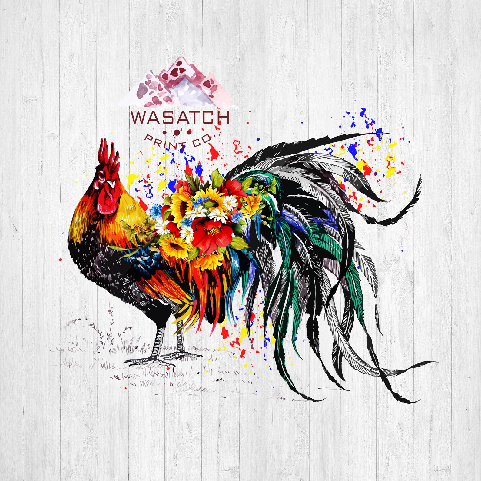 Rooster Ready to Press Sublimation Transfer, Sublimation Transfers, T ...