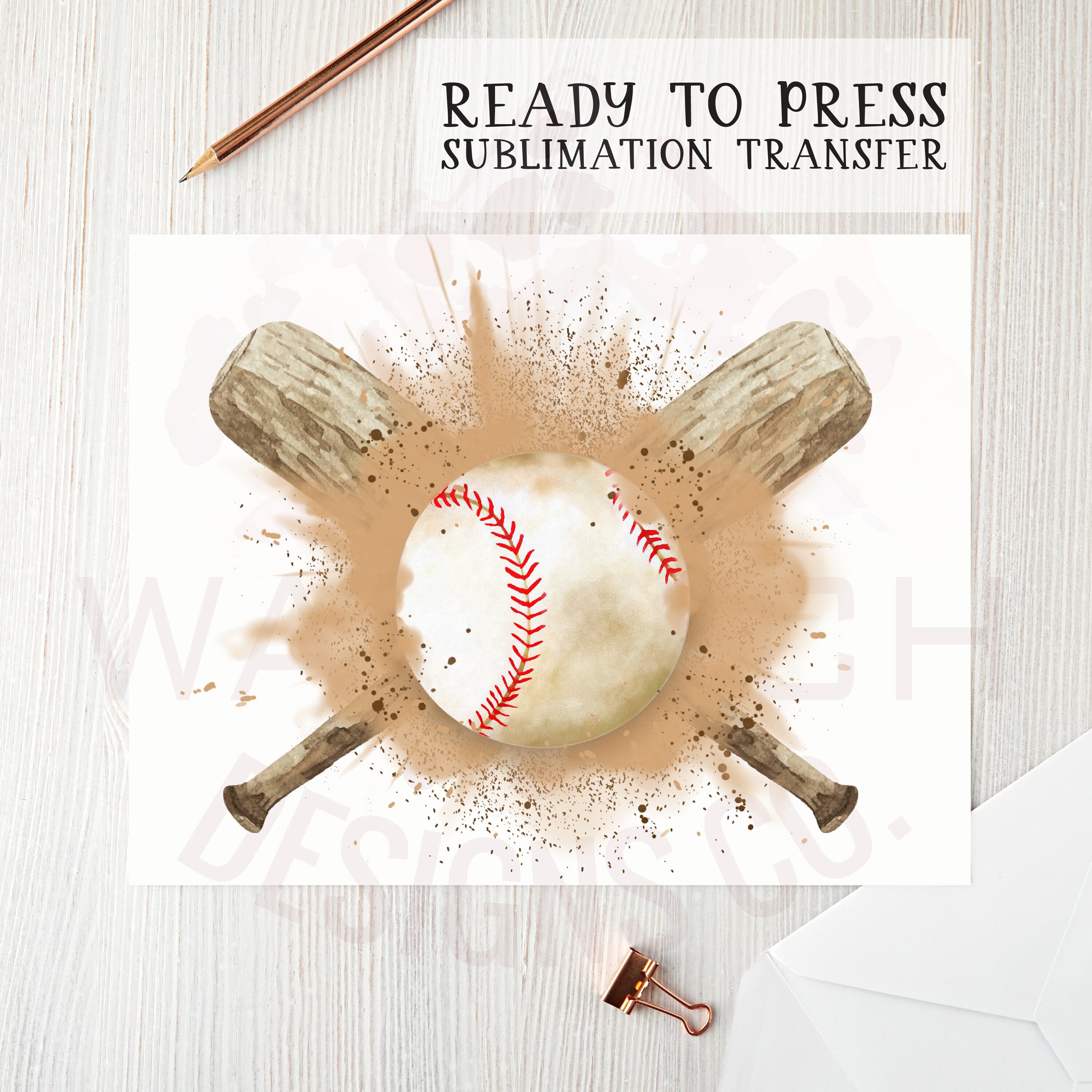 Baseball Ready to Press Sublimation Transfer Heat Press - Etsy
