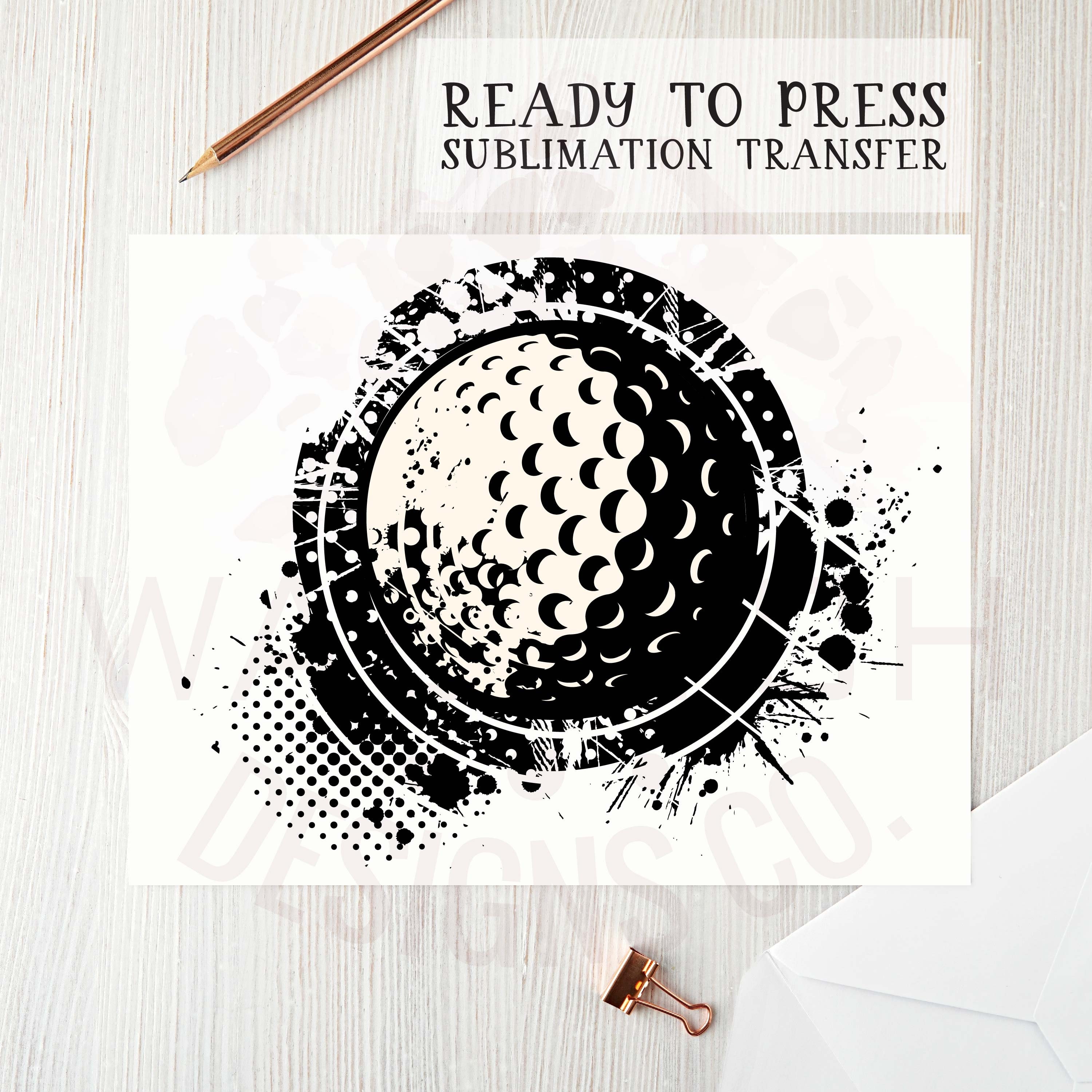 Golf Sublimation Transfer, Ready to Press, Heat Press Transfer, Golf ...
