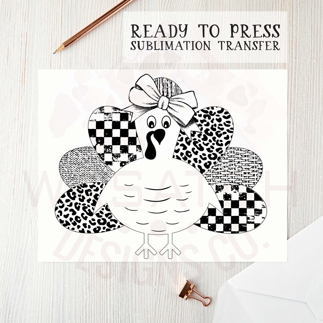 Turkey Sublimation Transfer, Ready to Press, Heat Press Transfer ...