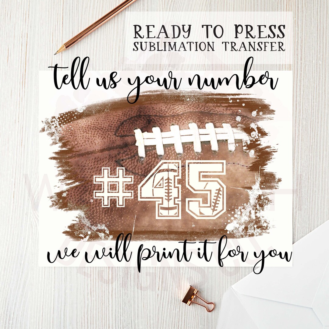 Football Sublimation Transfer, Ready to Press, Heat Press Transfer ...