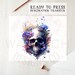 Watercolor SKULL Sublimation Transfer, Ready to Press Transfer, Heat ...