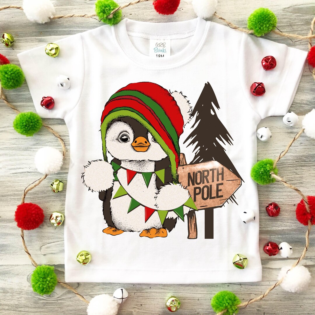 North Pole Penguin Sublimation Transfer, Ready to Press, Heat Press ...