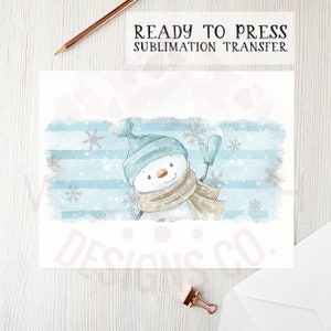Snowman Ready to Press Sublimation Transfer, Mug Transfer, 11 Oz, 12 Oz ...