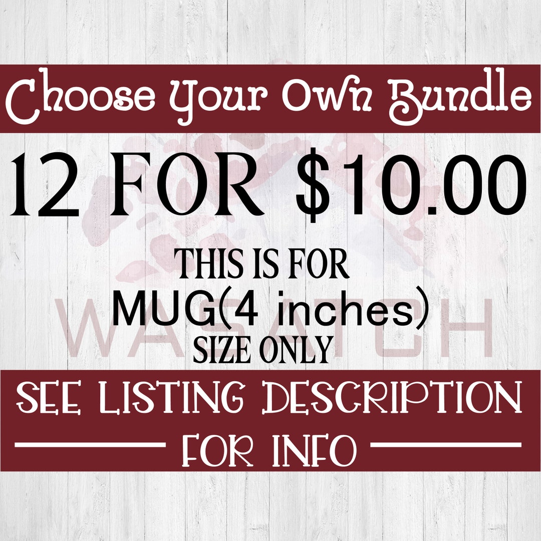 12 Designs Bundle Sublimation Transfer, Ready to Press, Sublimation ...