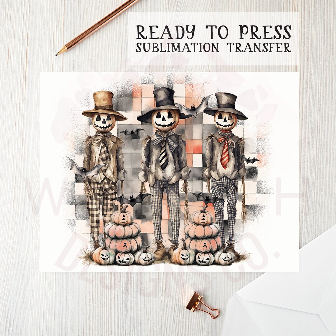 Halloween Scarecrows Sublimation Transfer, Ready to Press, Sublimation ...