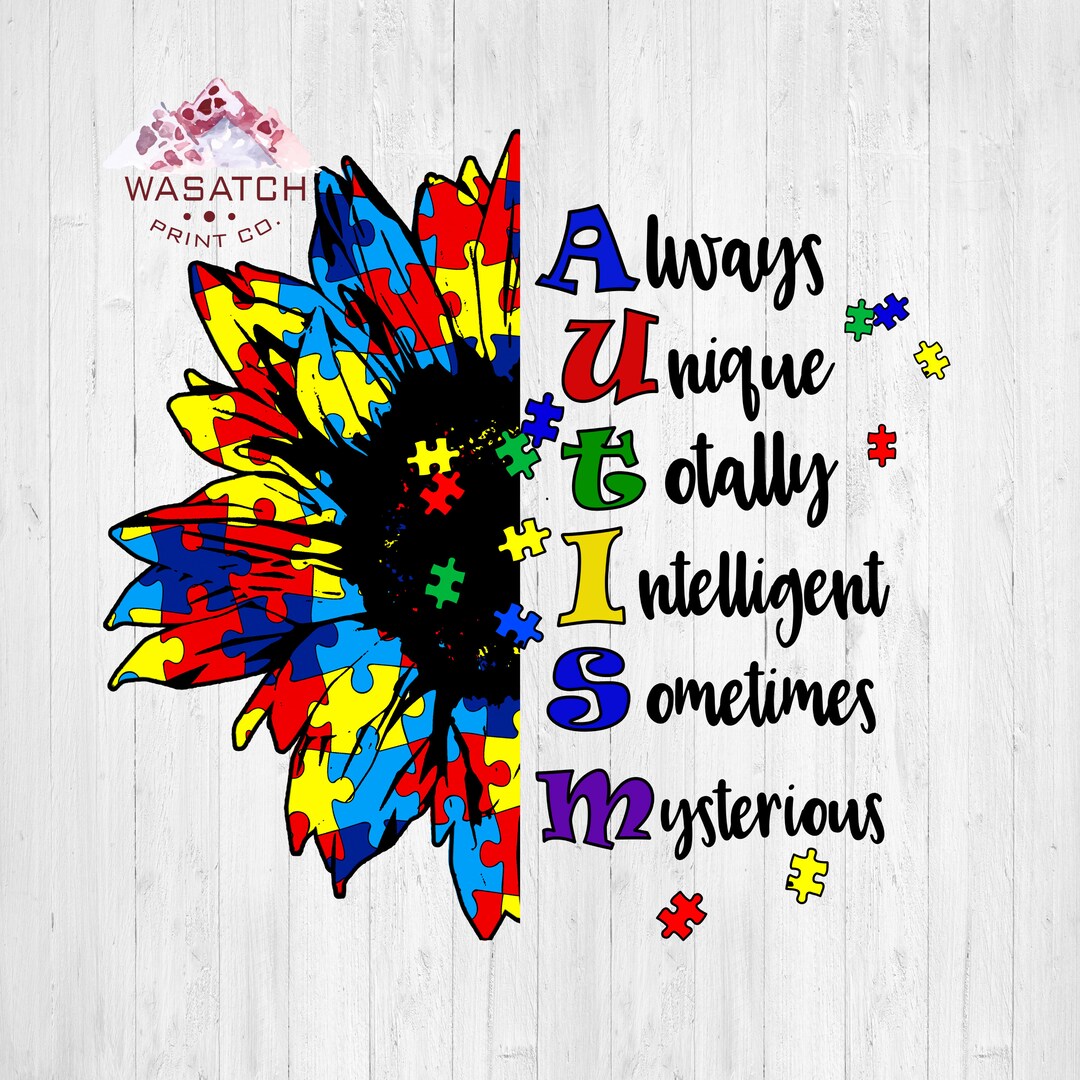 Autism Awareness Sublimation Transfer Sublimation Transfer - Etsy