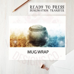 Baseball Ready to Press Sublimation Transfer Print, Mug Transfer, 11 Oz ...