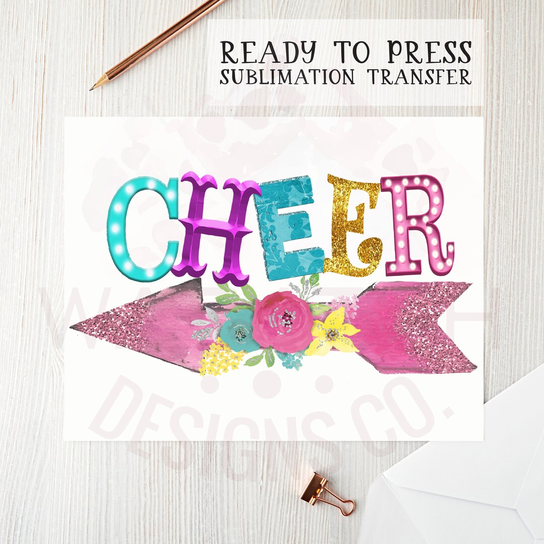 Cheerleader Sublimation Transfer, Ready to Press, Heat Press Transfer ...
