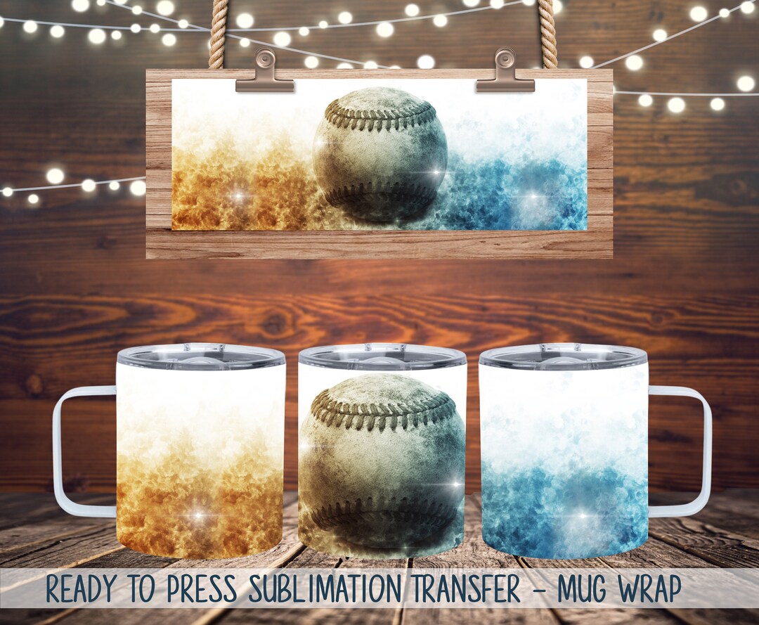Baseball Ready to Press Sublimation Transfer Print, Mug Transfer, 11 Oz ...