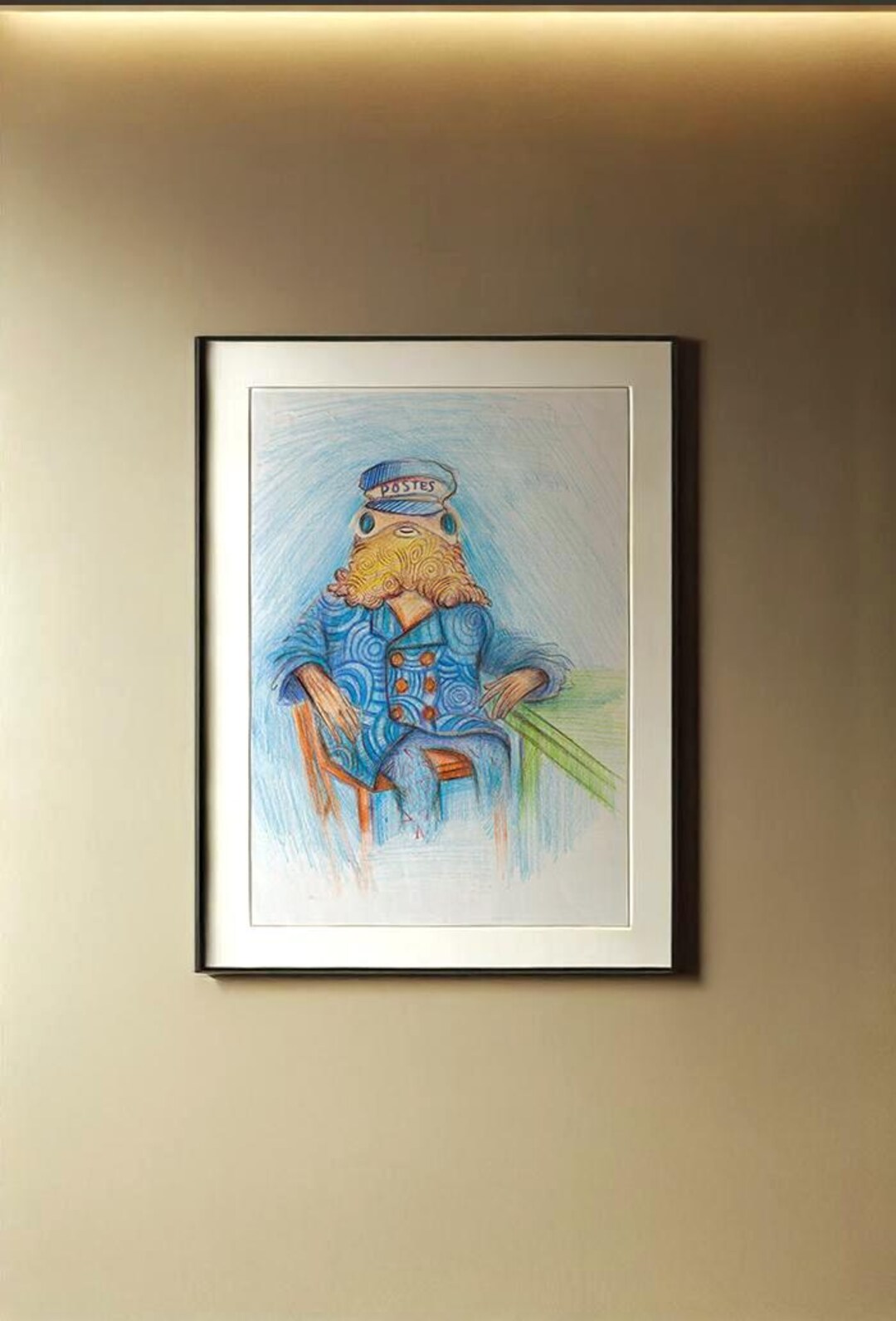 Vincent Van Gogh Postman Portrait - Colour Pencil Art Print, Vibrant ...