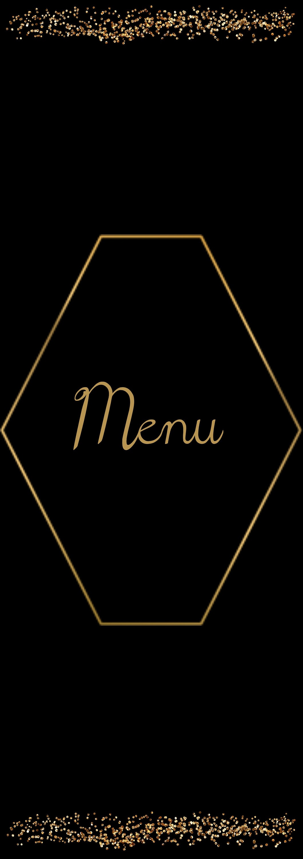 Black and Gold High Quality Half A4 Size Menu Template - Etsy