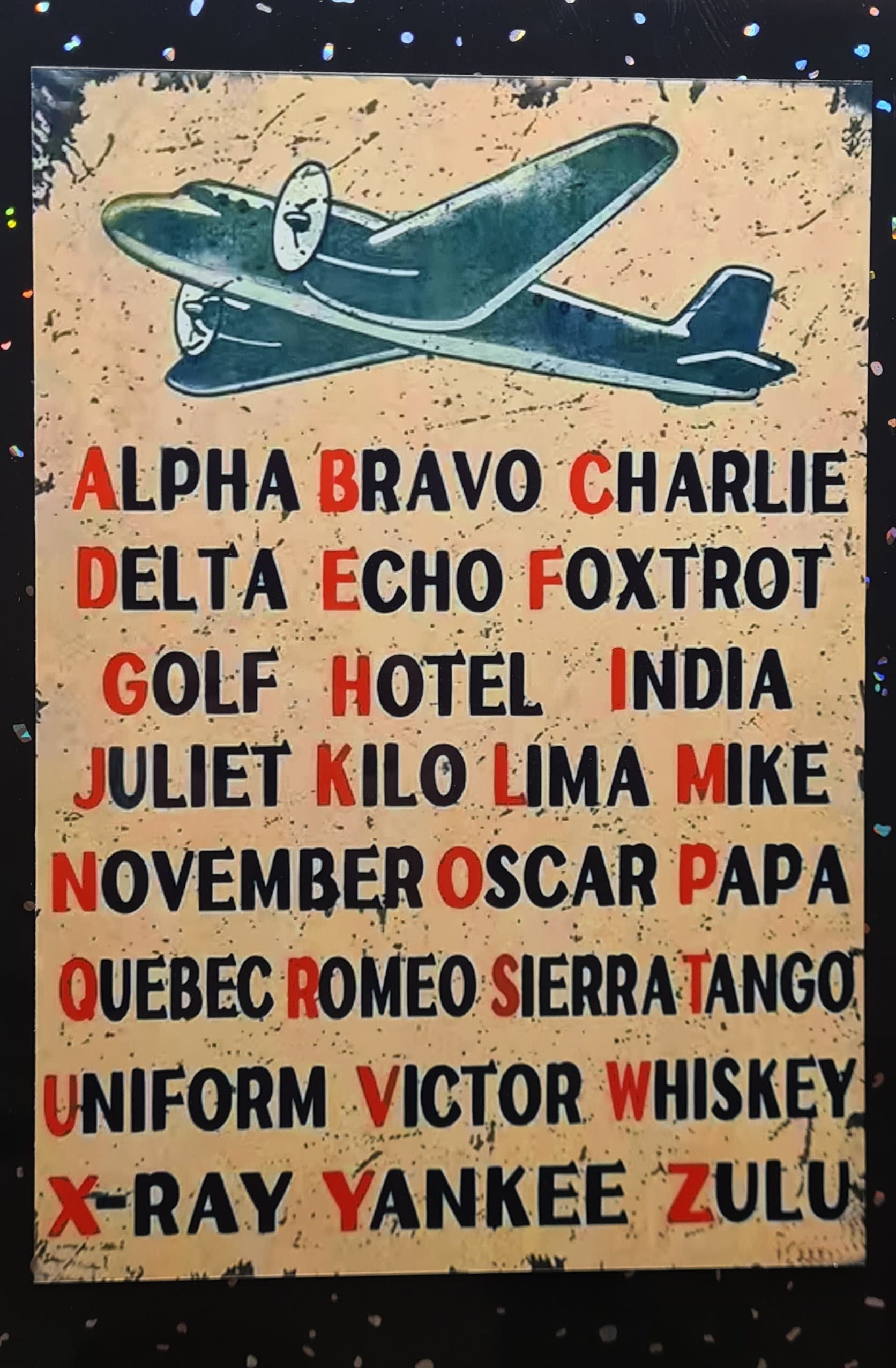 Retro Vintage Look WW2 Phonetic Alphabet Garage Metal Sign 290x200mm ...