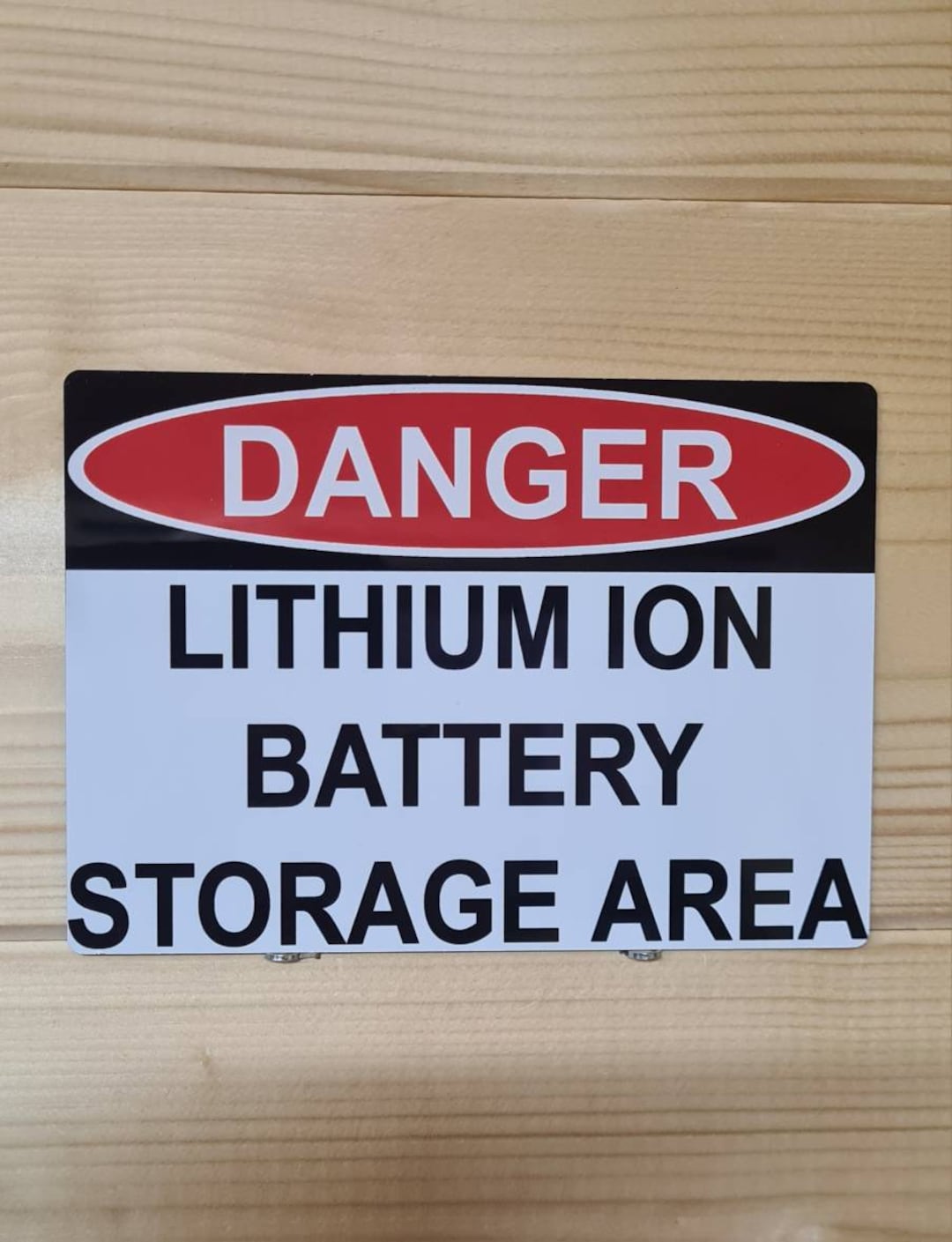 Saftey lithium Battery Storage Area Metal Sign 150x115mm. Campervan ...