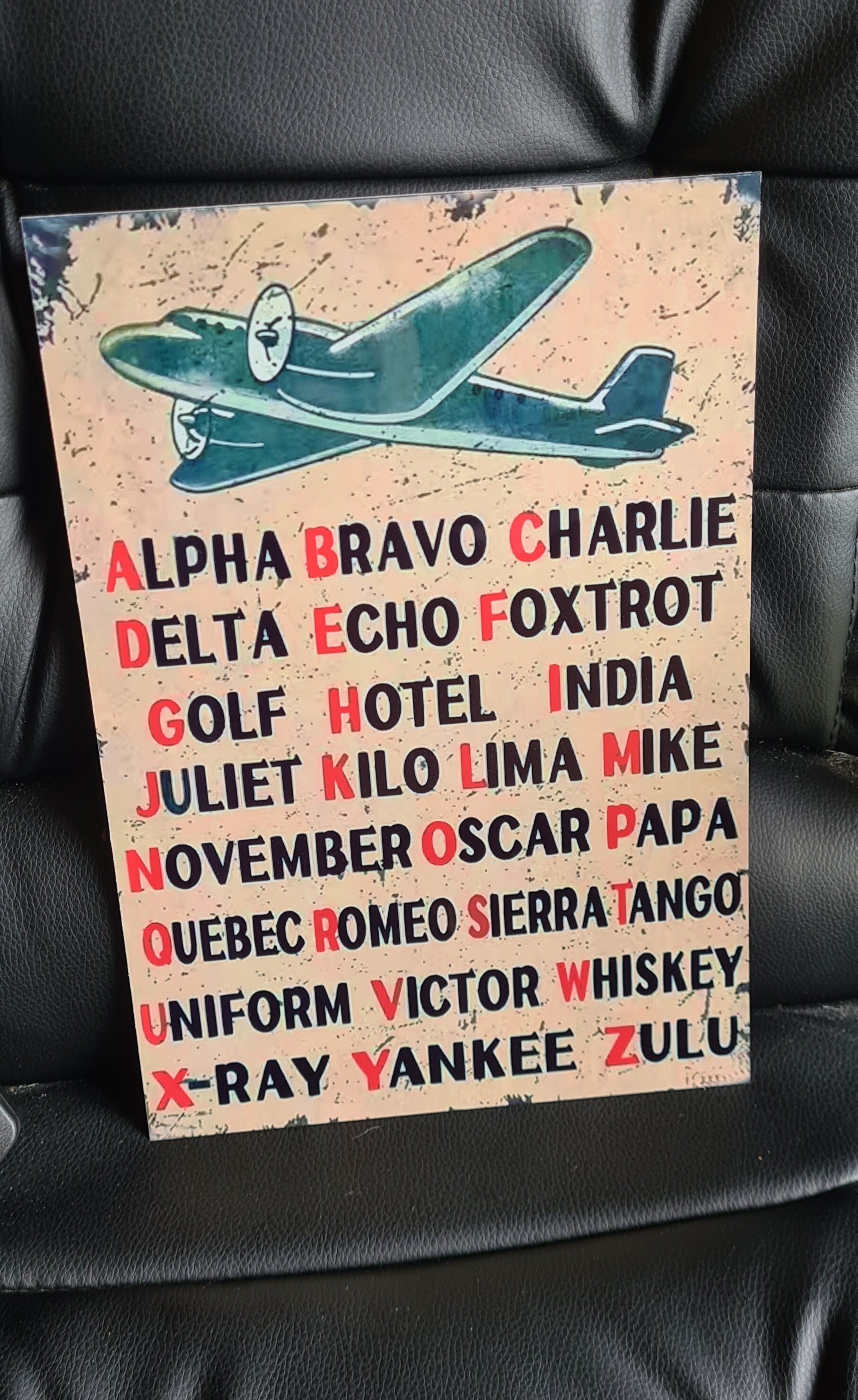 Retro Vintage Look WW2 Phonetic Alphabet Garage Metal Sign 290x200mm ...