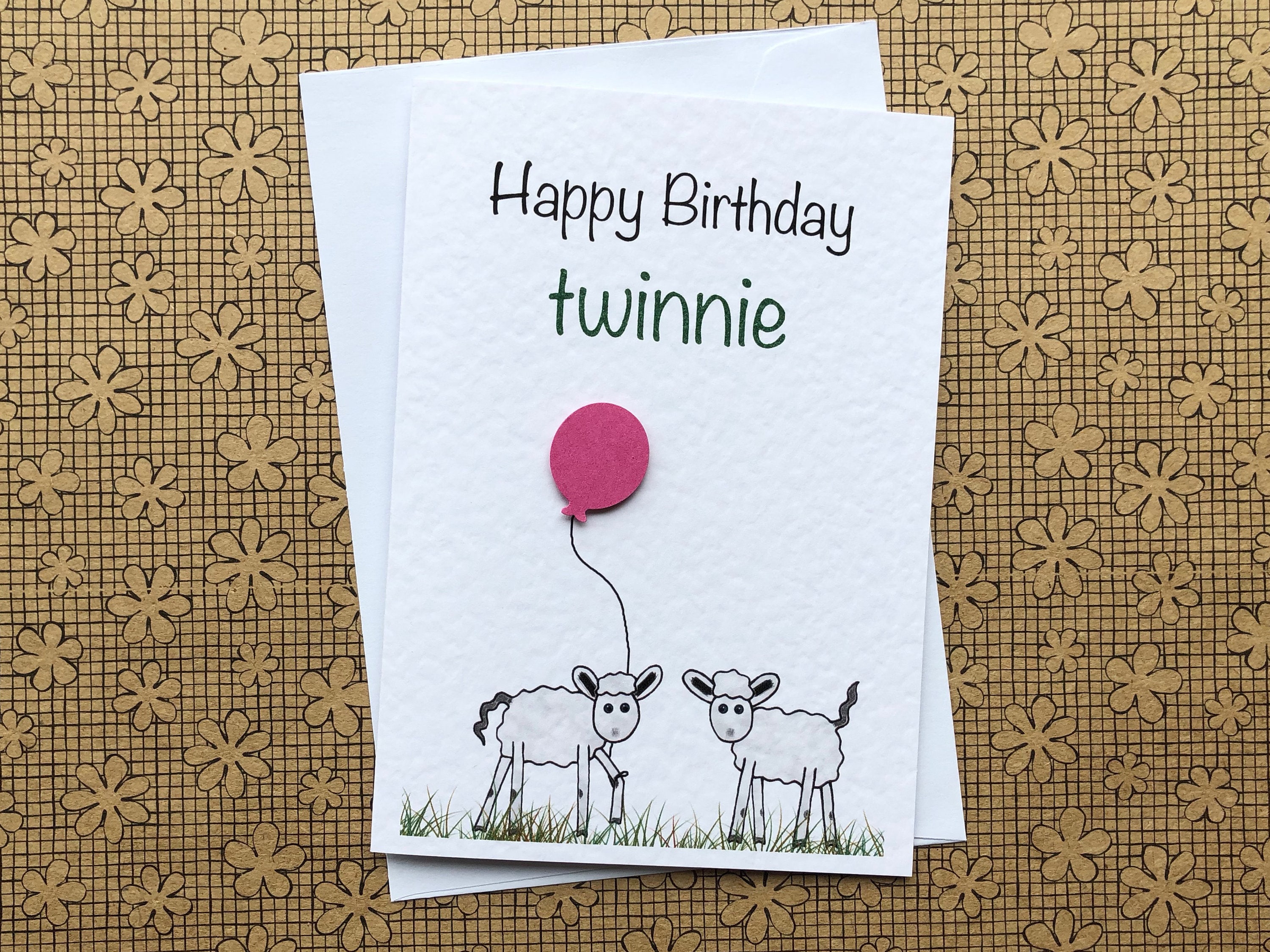 Birthday Card for My Twin. Happy Birthday. Twinnie. Birthday Balloon ...