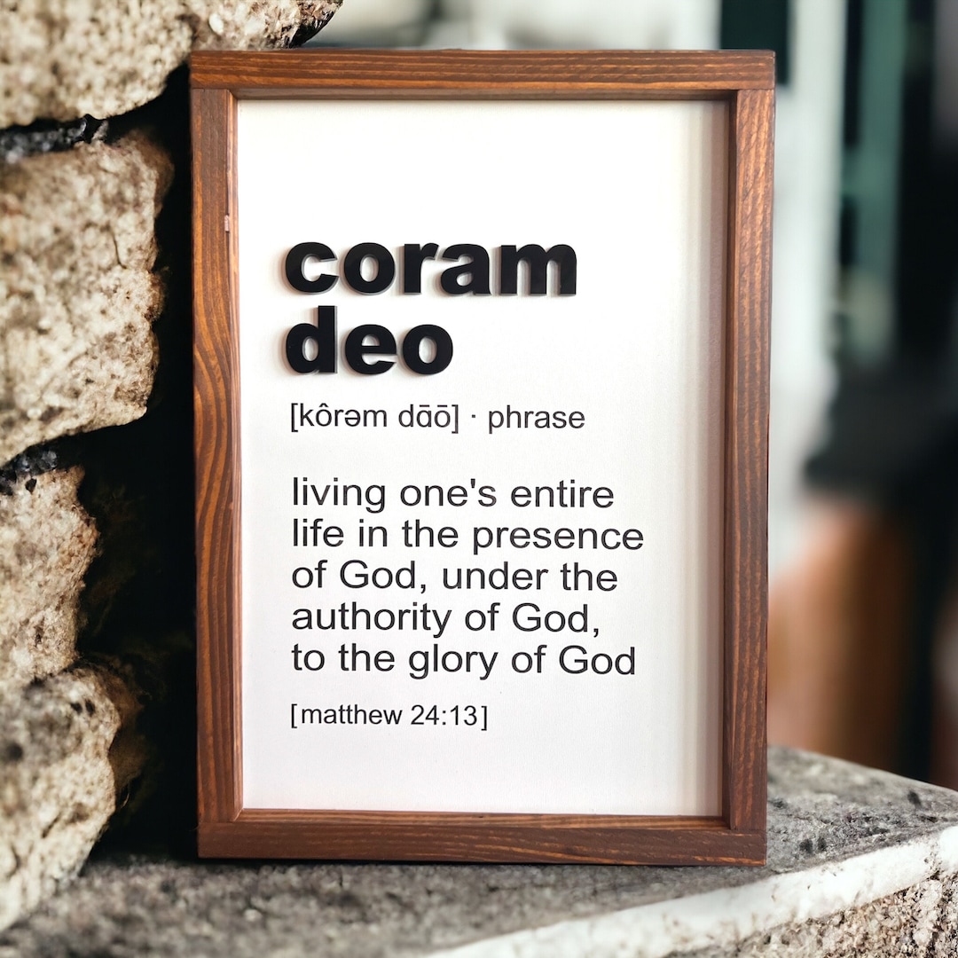 Coram Deo Wood Sign/christian Wall Decor - Etsy