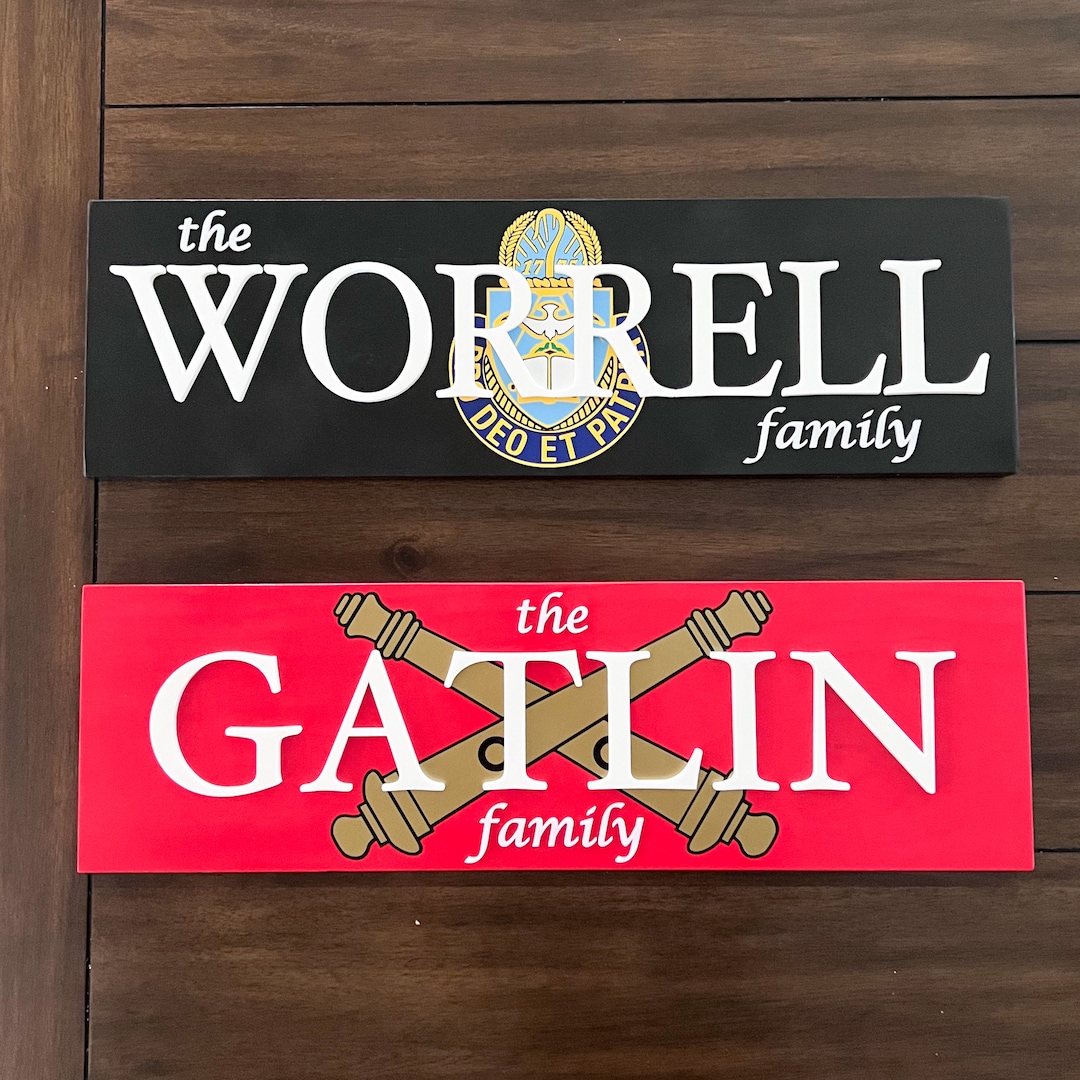 Army Family Sign / Army Last Name Sign / Military Branch Sign - Etsy