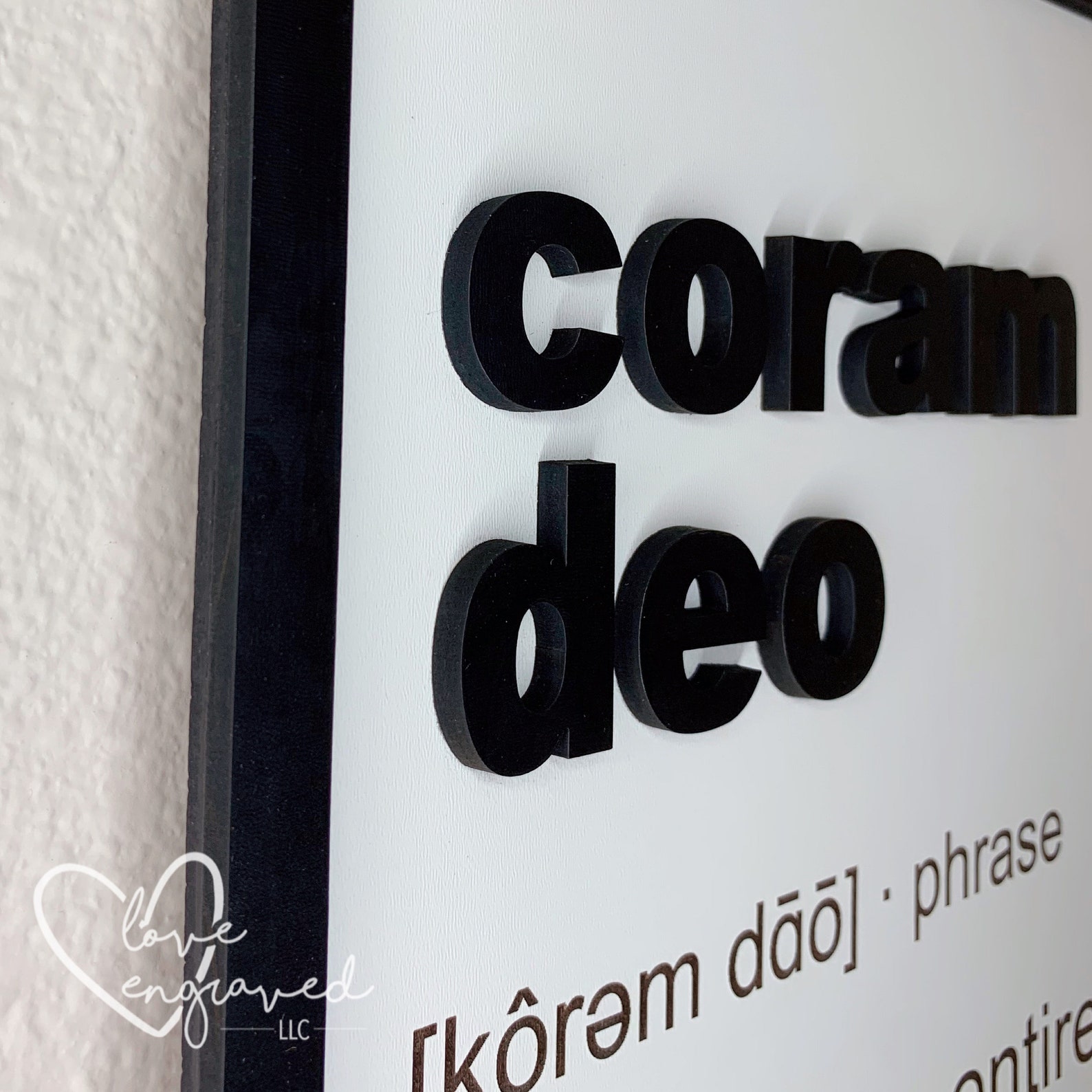 Coram Deo Wood Sign/christian Wall Decor | Etsy