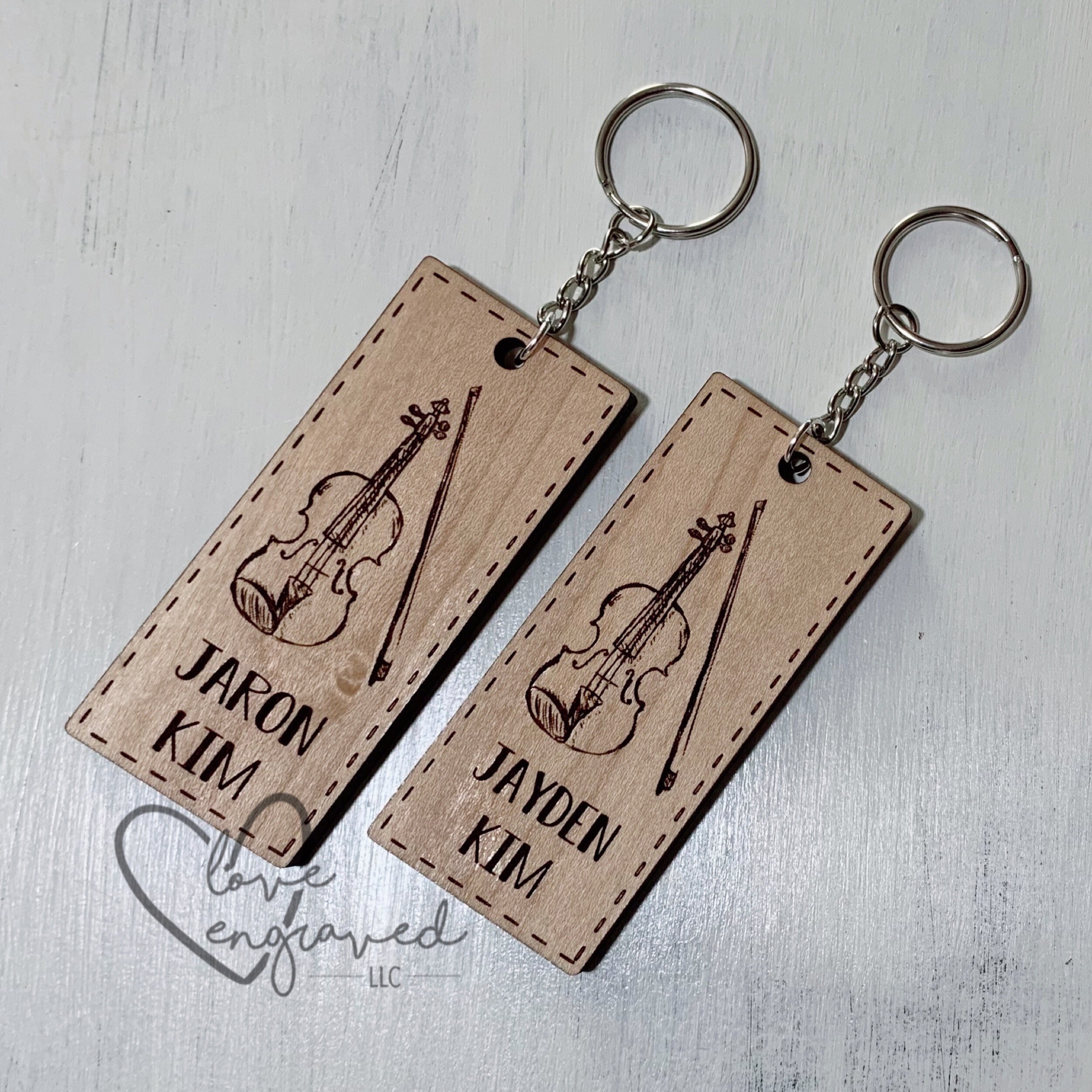 Personalized Violin Name Tag/violin Keychain/musical - Etsy