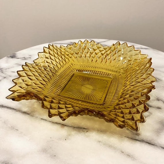 amber federal glass tiara - Gem