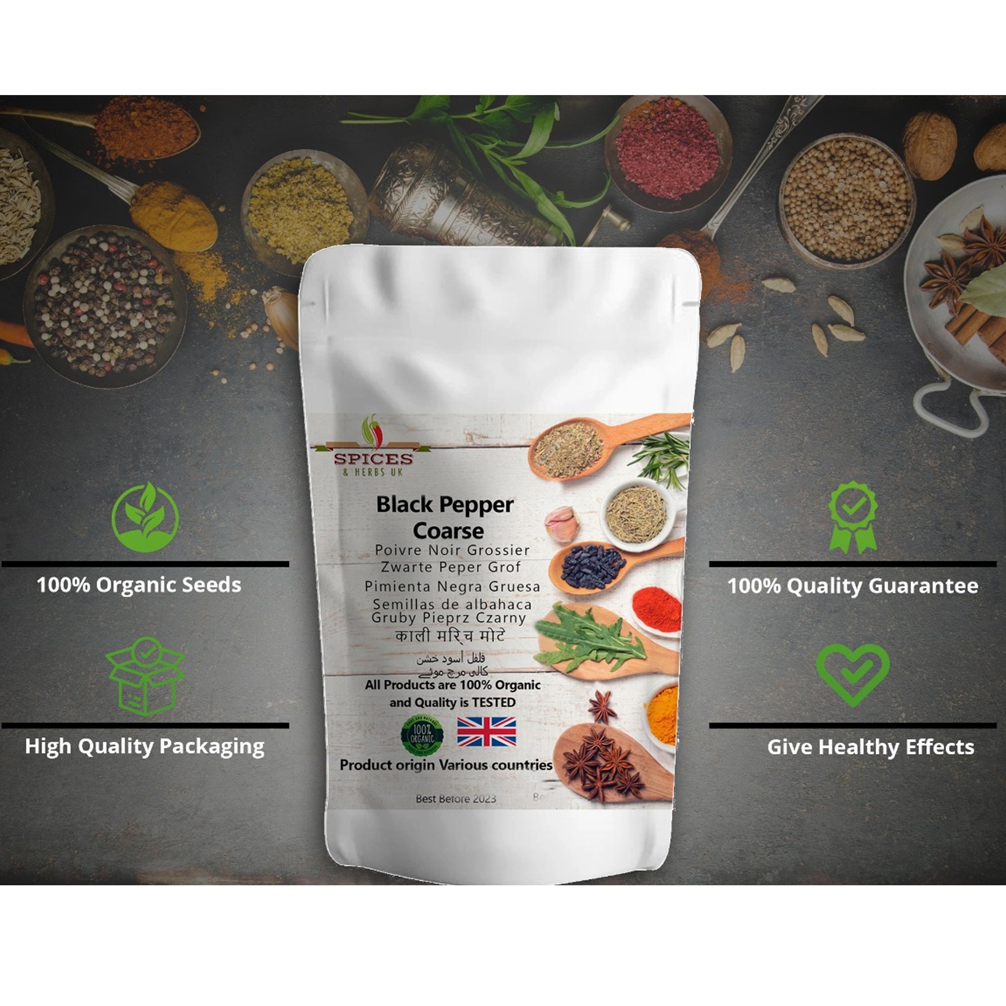 Coarse Black Pepper 100g-2Kg Premium Quality Granulated | Etsy