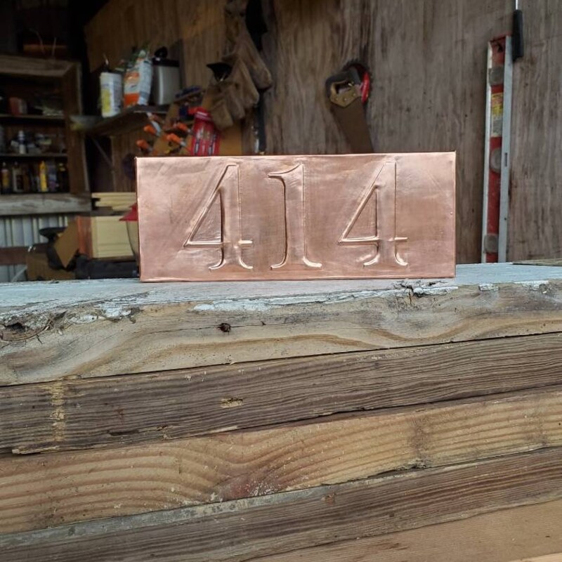 Copper House Number - Etsy