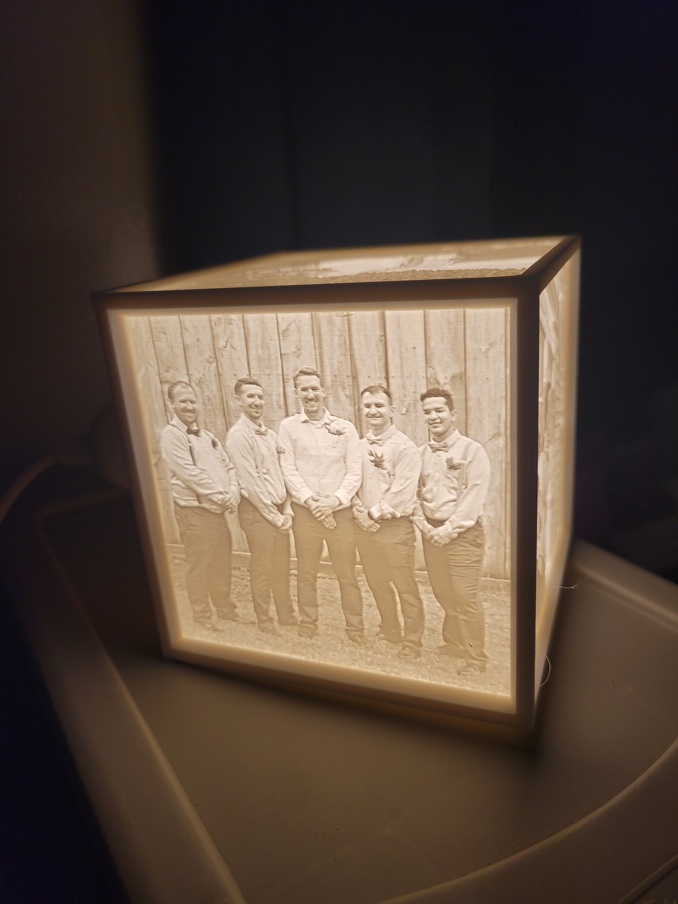 Lithophane Cube - Personalized Smart Lamp With Four Photos - Etsy