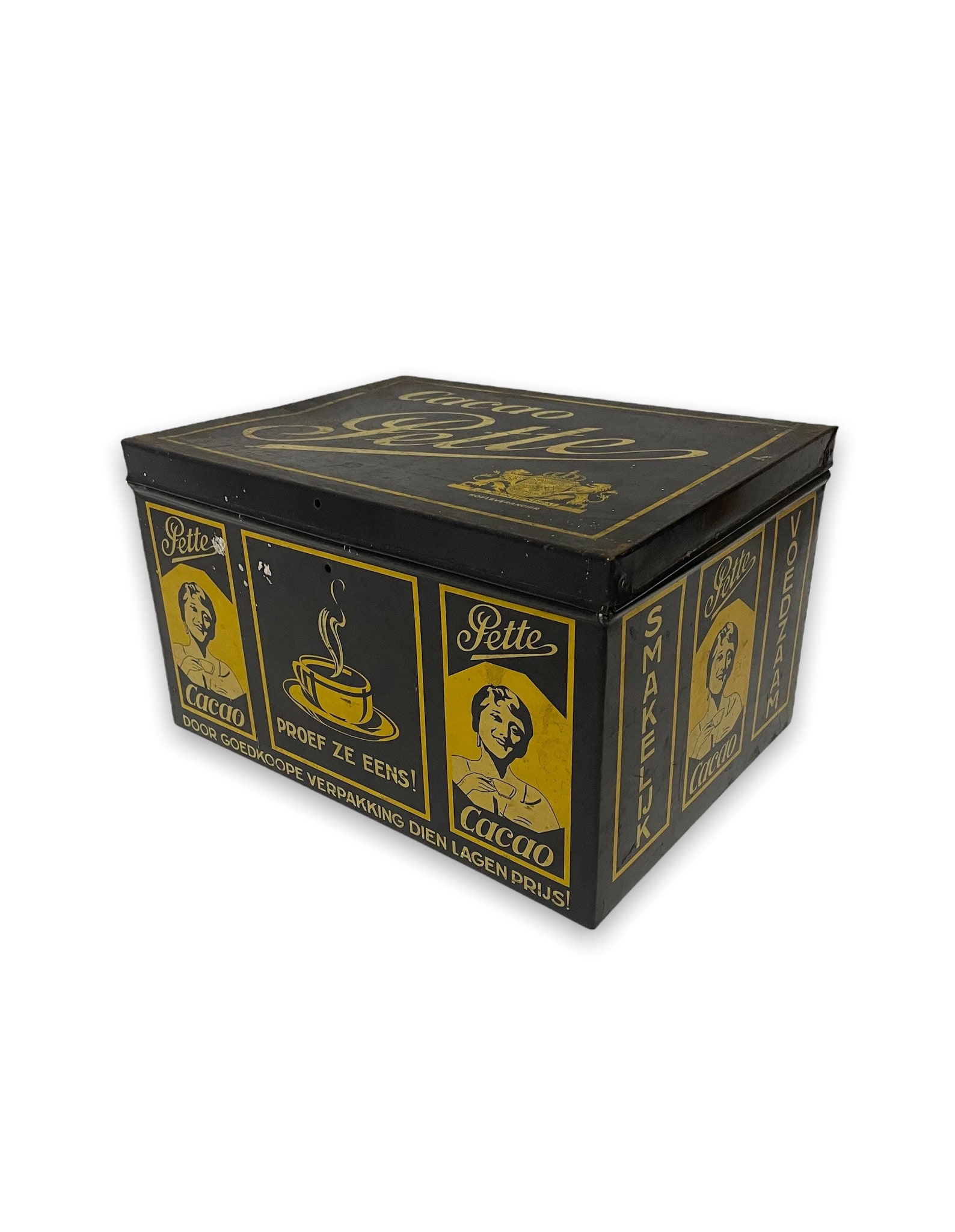Rare Vintage 1940s Pette Cacao Storage Tin Made in Amsterdam - Etsy