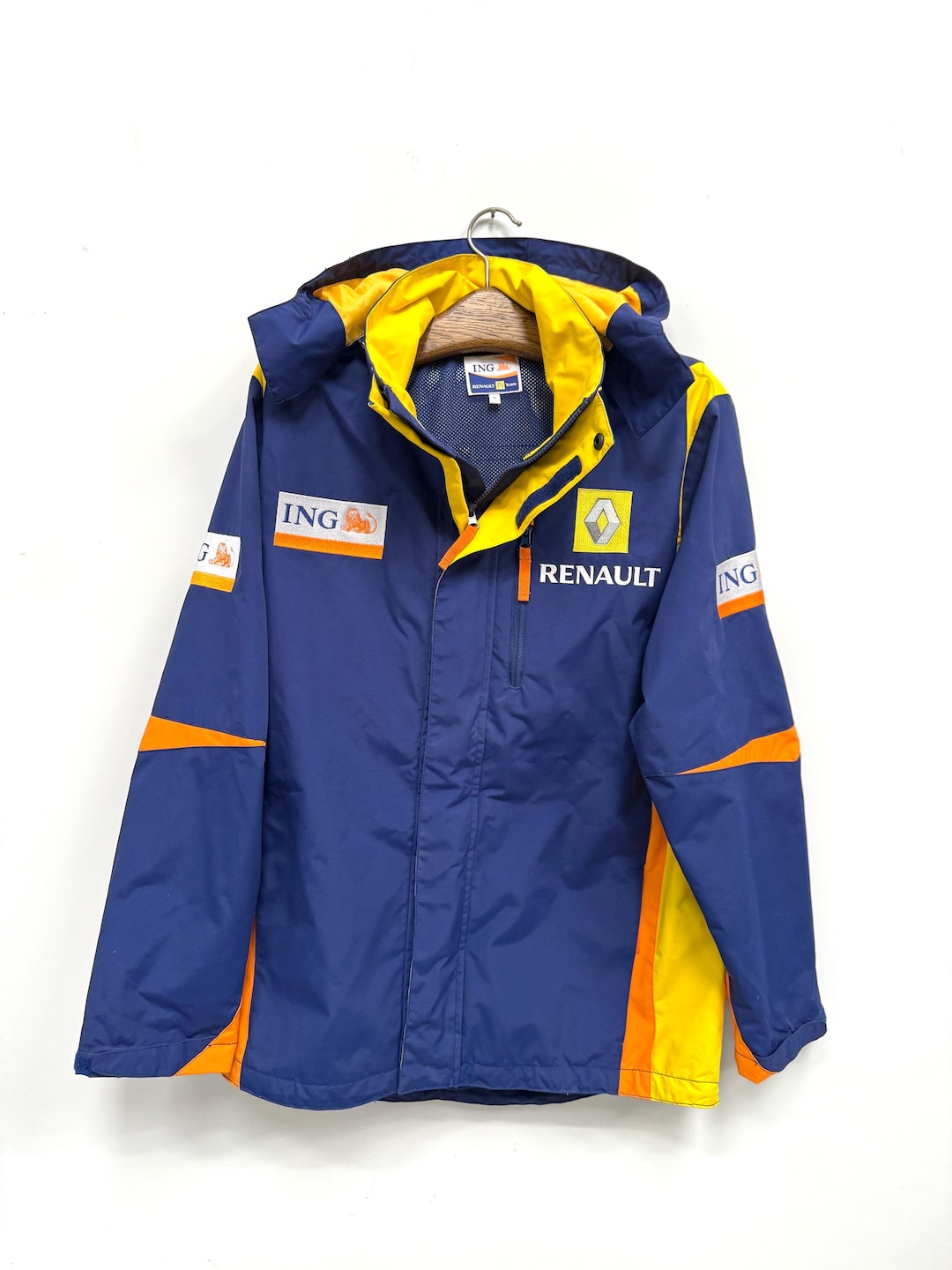 Vintage Renault F1 Team Windbreaker Jacket With Hoodie, Size S, ING ...