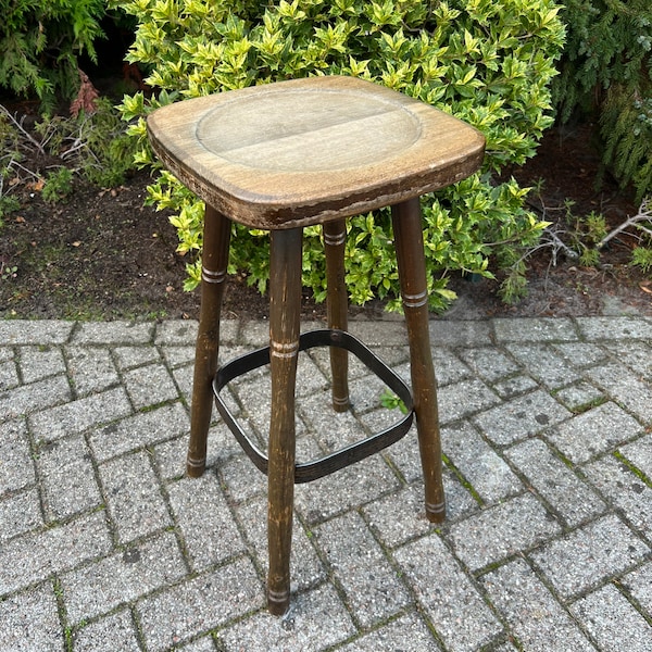 Vintage Bar Stool - Etsy
