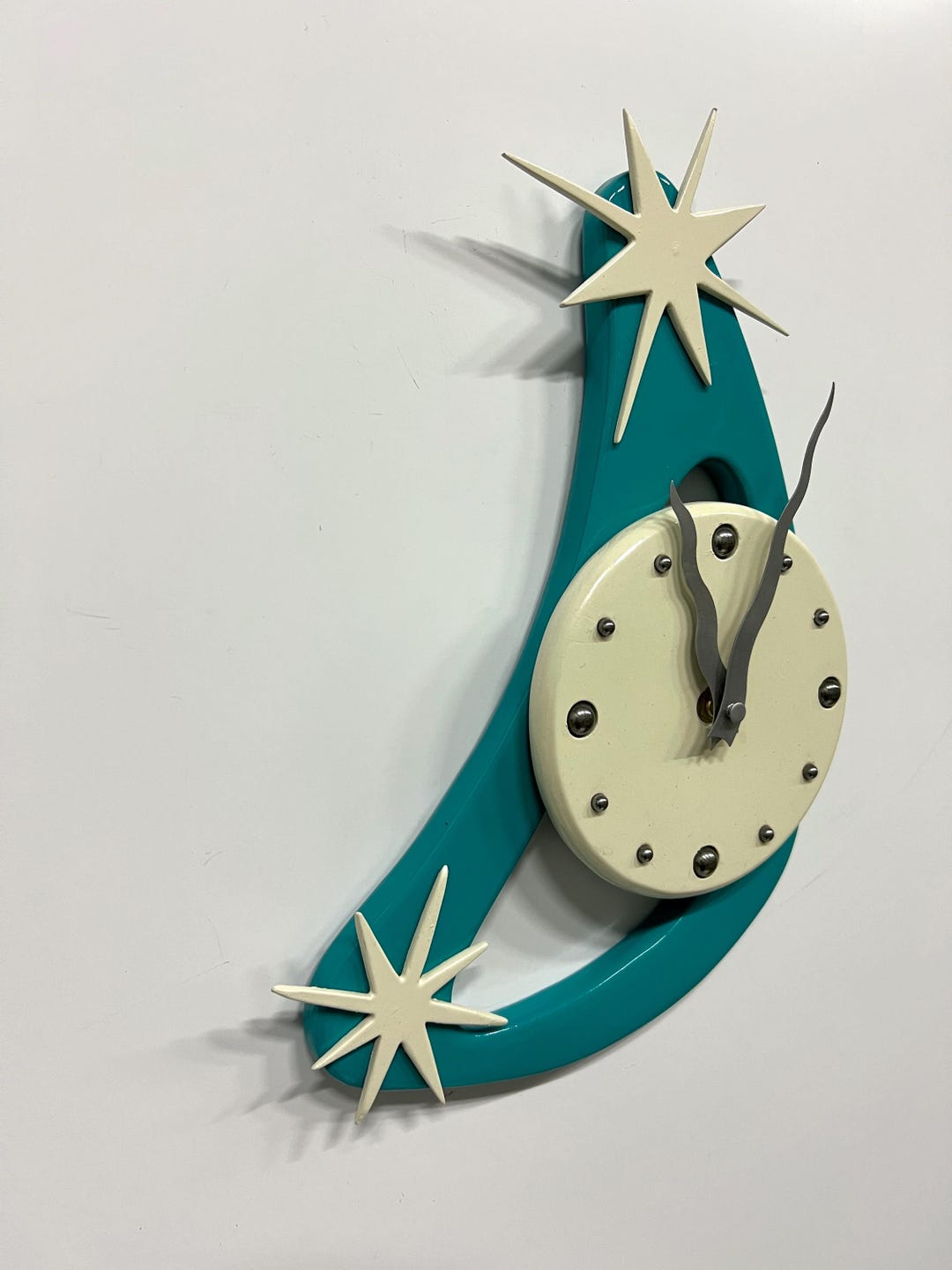 Mid Century Modern Wall Clock, MCM Style Wall Art Clock, Atomic Design ...