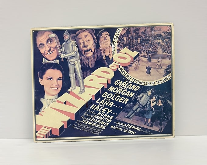 Vintage the Wizard of Oz Metal Wall Sign, Old Movie Poster Reproduction ...