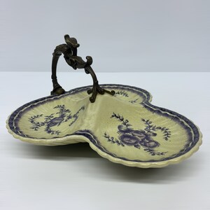 Vintage Wong Lee Tray, Chinese Porcelain Basket, Copper Dragon Handle ...