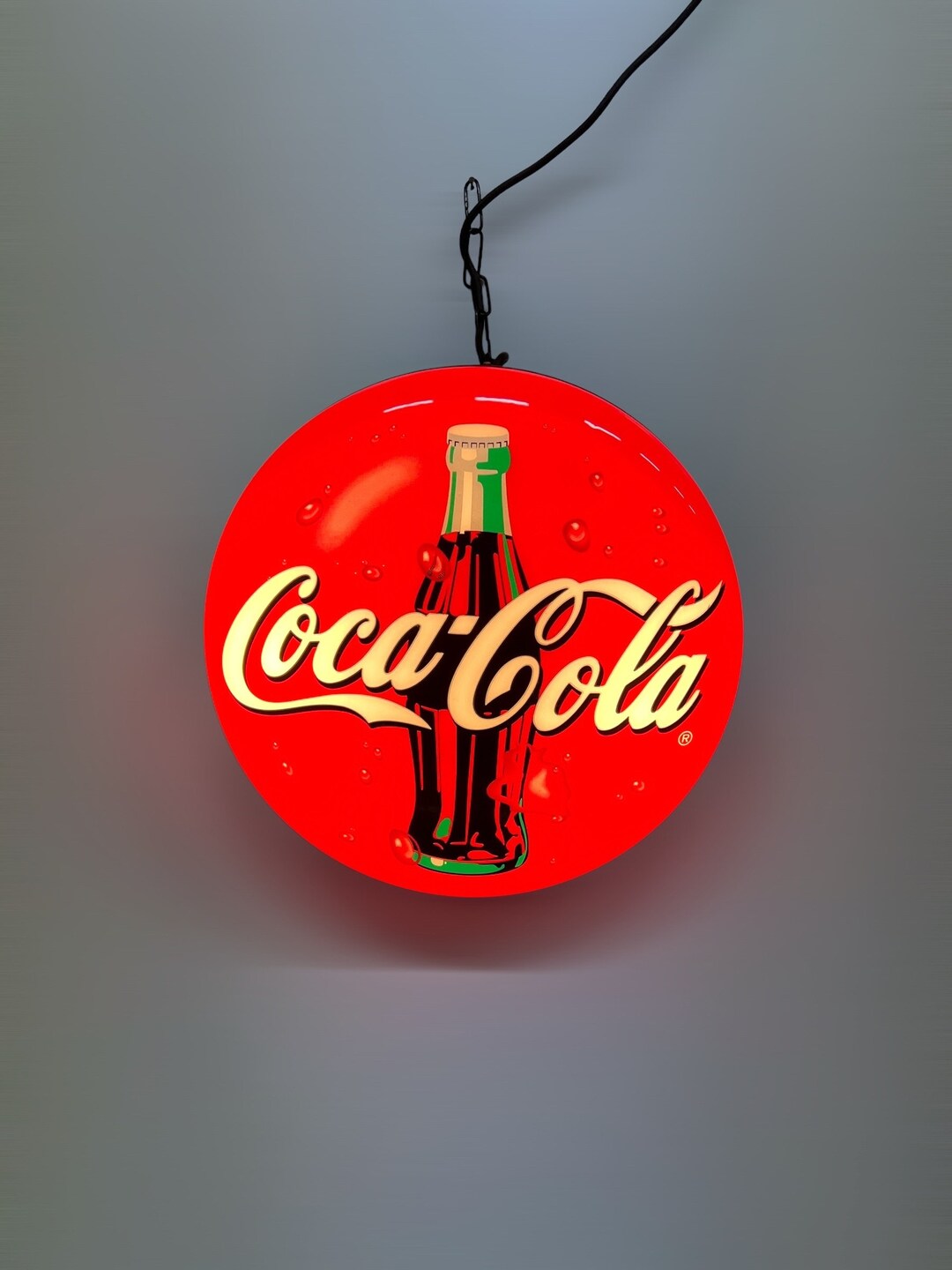 Vintage Coca Cola Light Sign, Retro Logo Advertising Lamp, Delicious ...