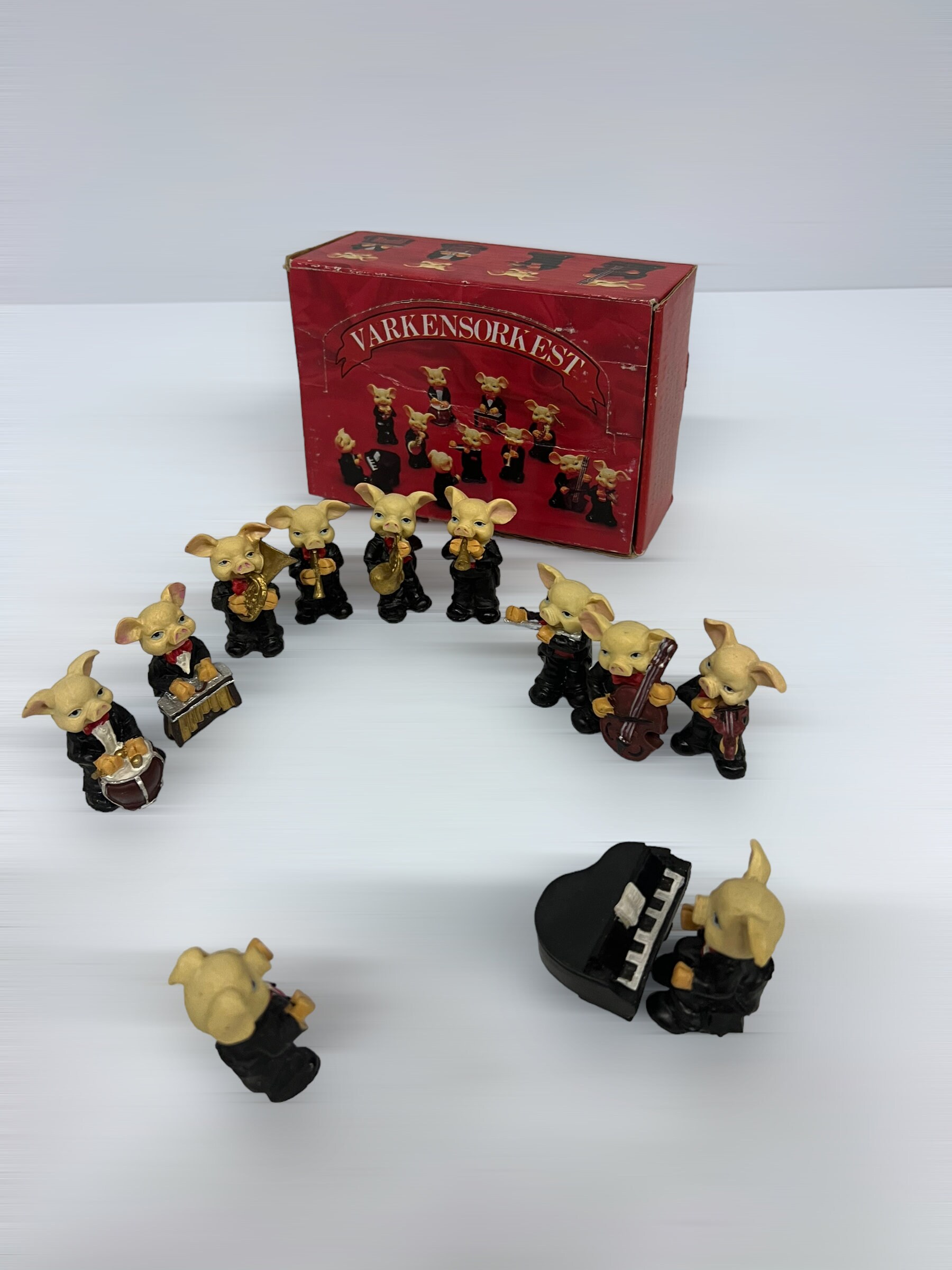 Vintage Pig Orchestra Miniatuur Pig Band 12 Piece Piggy - Etsy