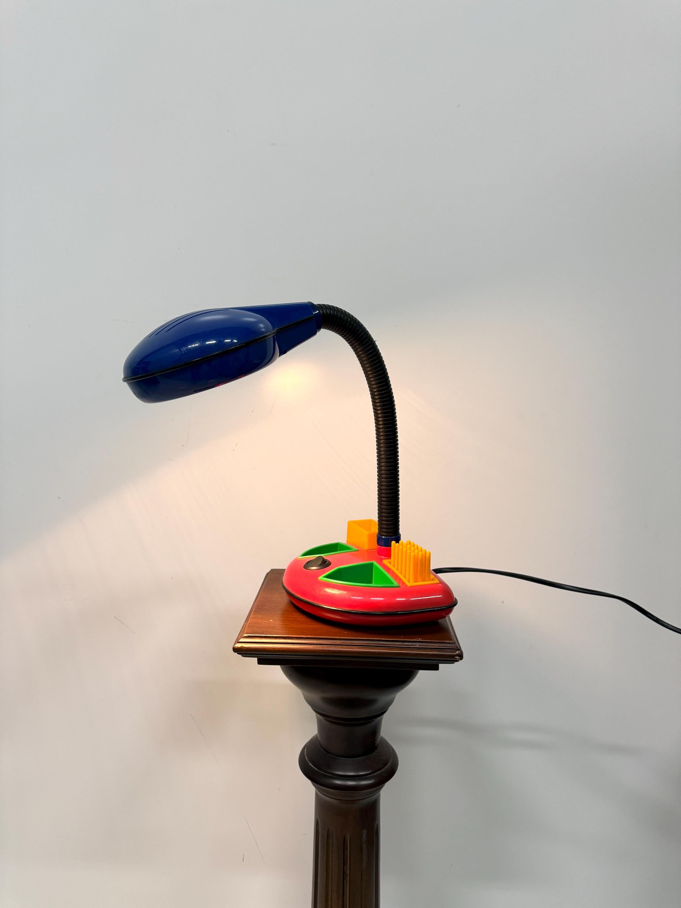Vintage Desk Lamp, Memphis Milano Style, Rabbit Tanaka Corp, Colorful ...