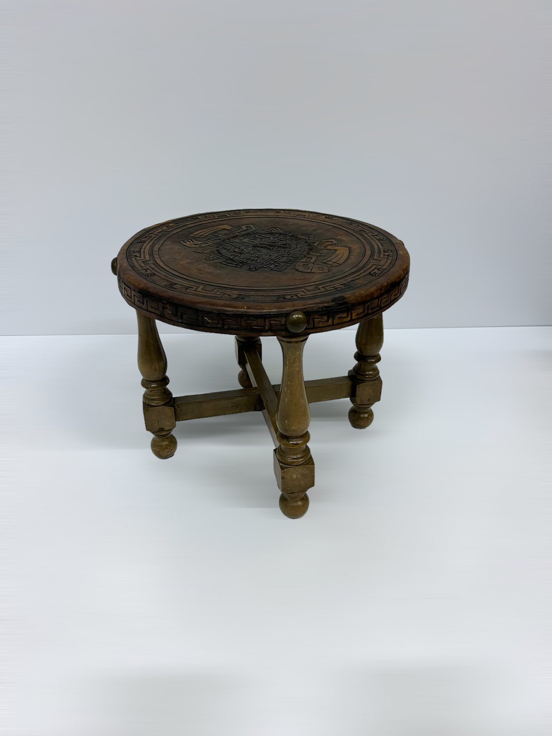 Vintage Inca Side Table, Mid Century Plant Table, Hand Carved Wooden ...