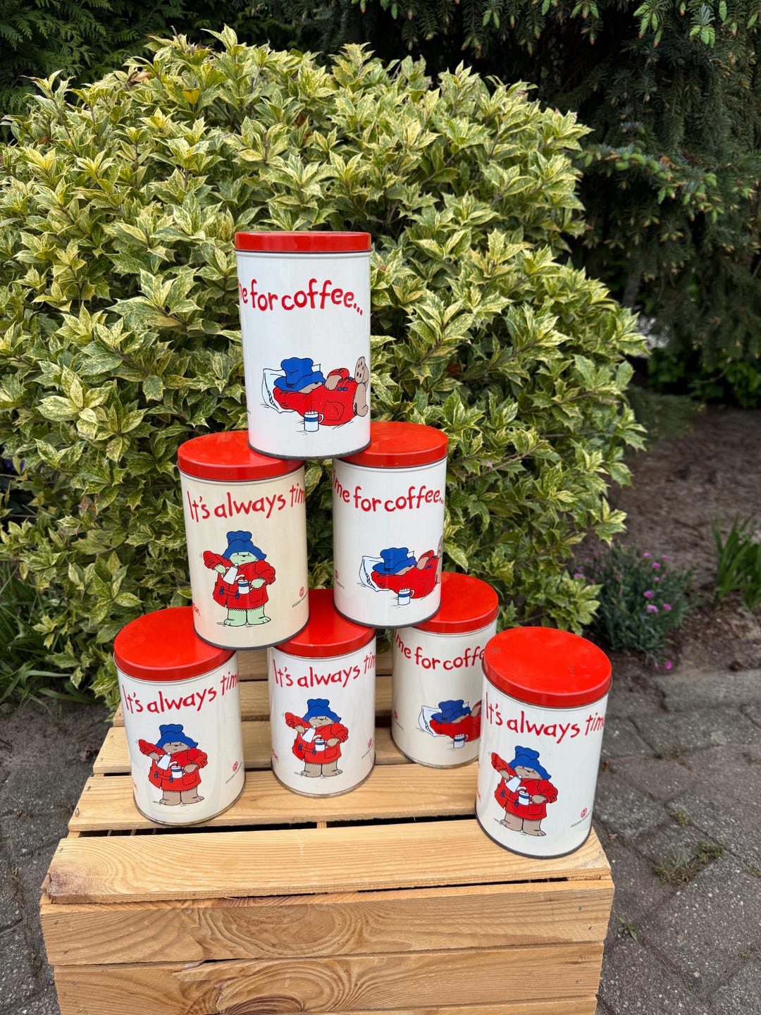 Bear Paddington Storage Cans, Vintage Coffee Tea Containers, Douwe ...