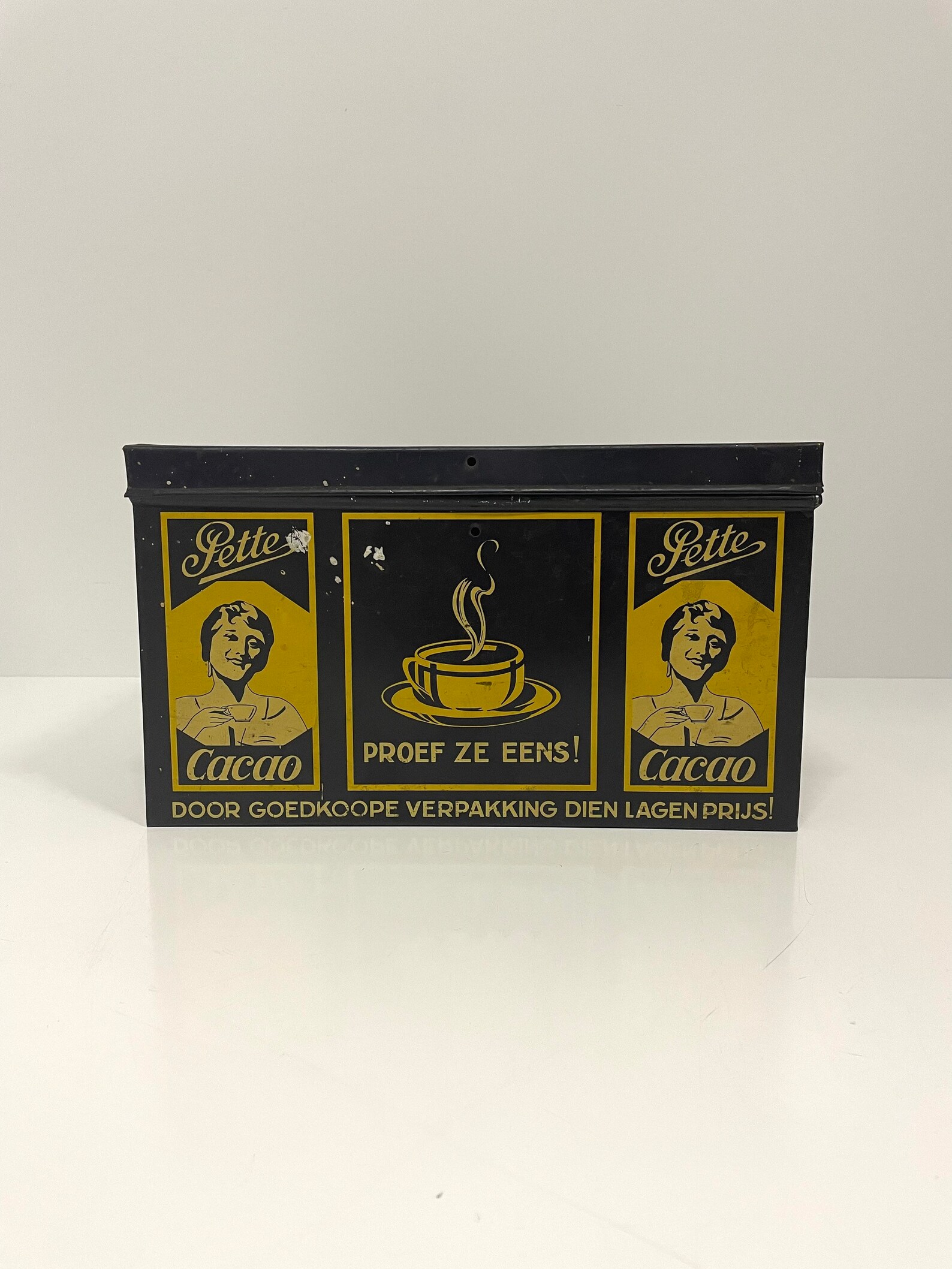 Rare Vintage 1940s Pette Cacao Storage Tin Made in Amsterdam - Etsy