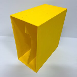 Vintage LP Holder, Yellow Vinyl Storage Box, Wall Mount Open Cabinet ...