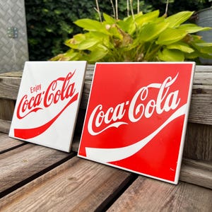 Christmas Gift Coca Cola Tiles, Original Coke Logo Wall Decor, Man Cave ...