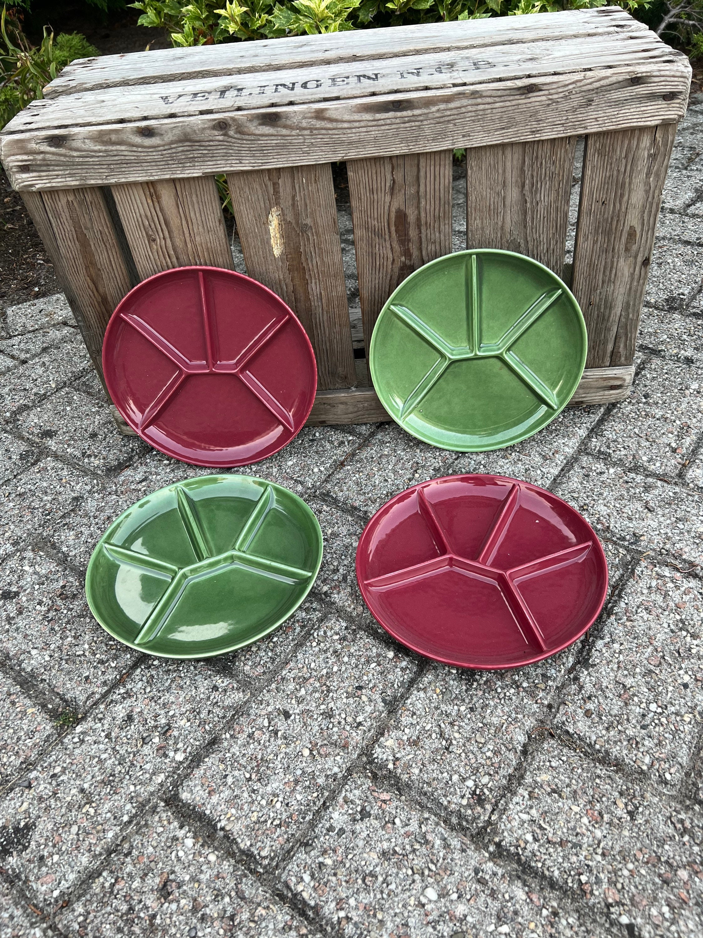 Vintage Barbecue Plates Seventies Food Plates Mid Century - Etsy