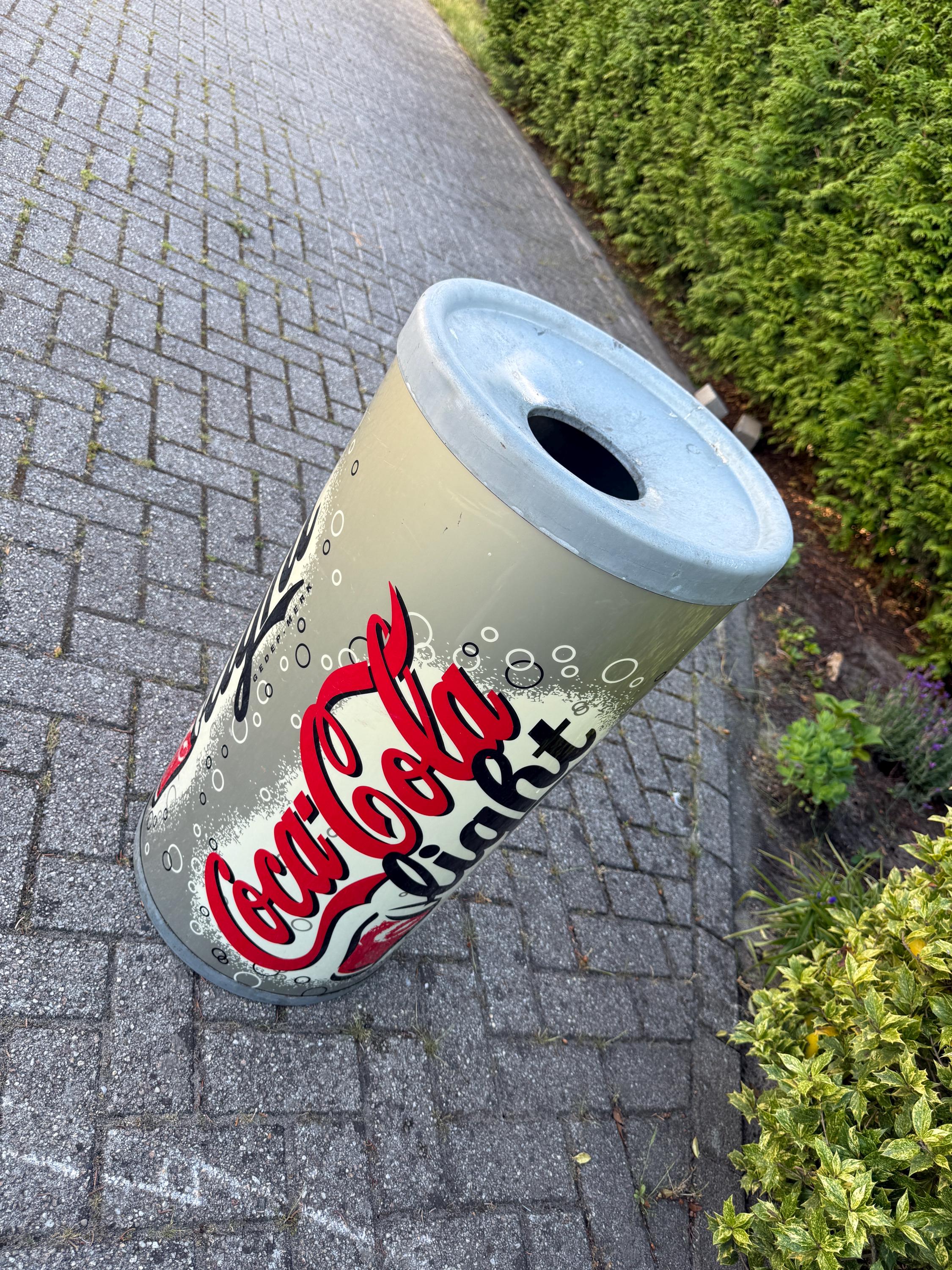 Vintage XXL Coca-cola Light Trash Can, Retro 80s 90s Waste Bin, Man ...
