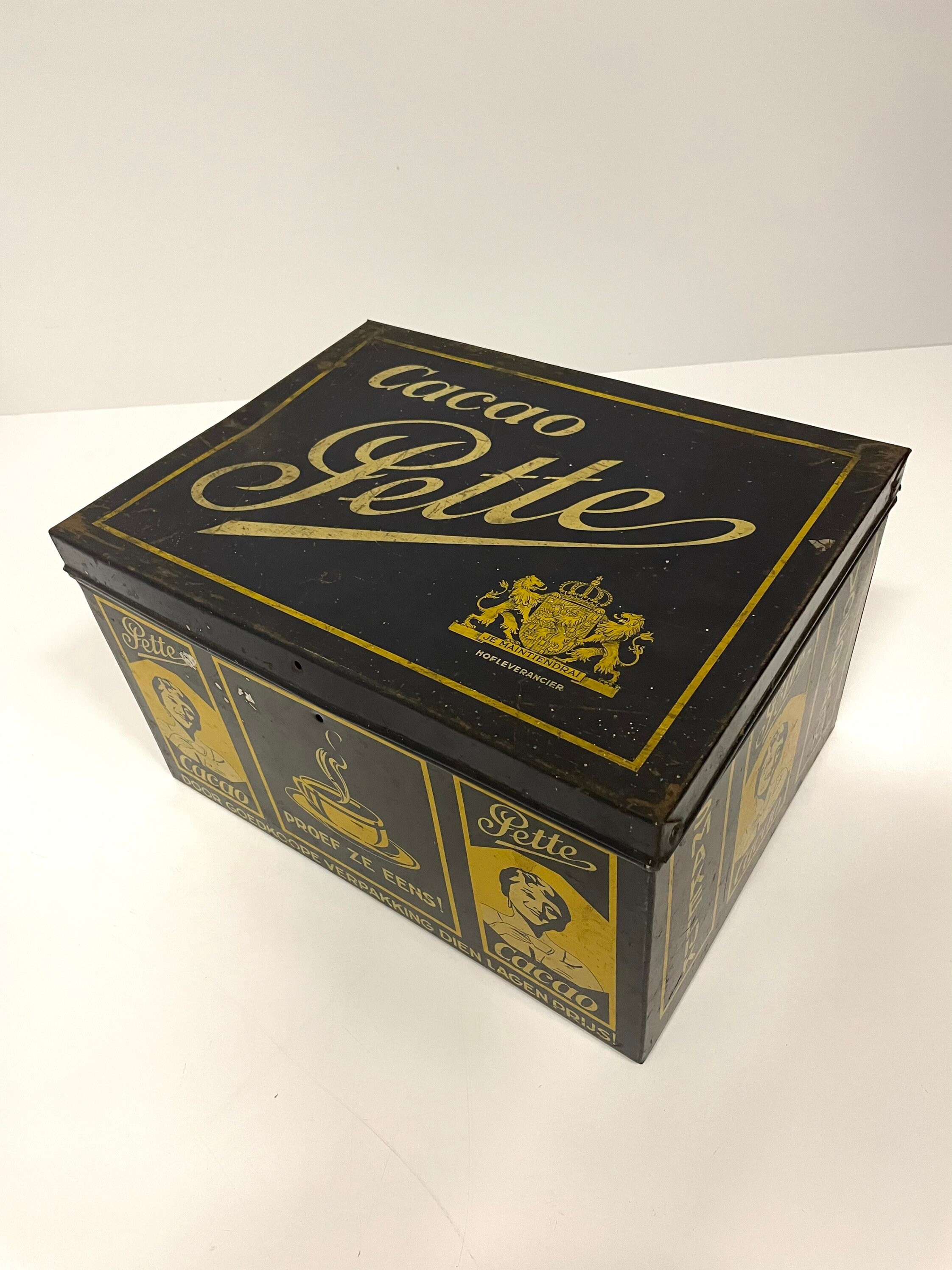 Rare Vintage 1940s Pette Cacao Storage Tin Made in Amsterdam - Etsy