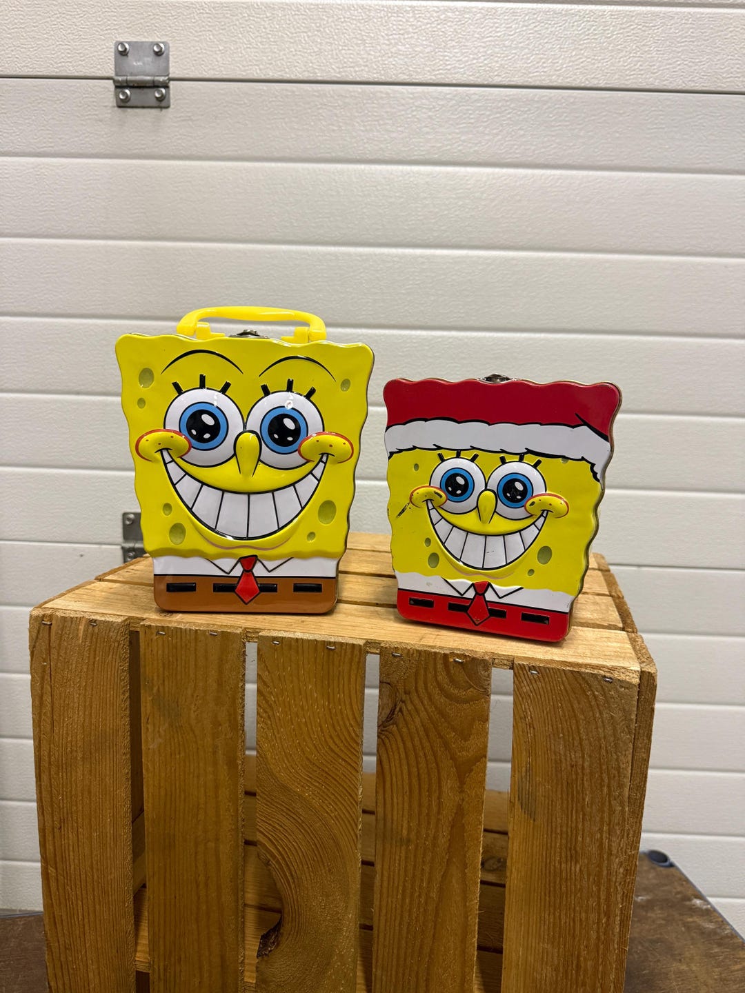 Vintage Spongebob Squarepants Metal Storage Tins, Nickelodeon Cartoon ...