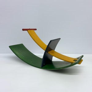 Rare Stokke Hippo Rocking Horse, Wooden Postmodern Design, Multicolor ...