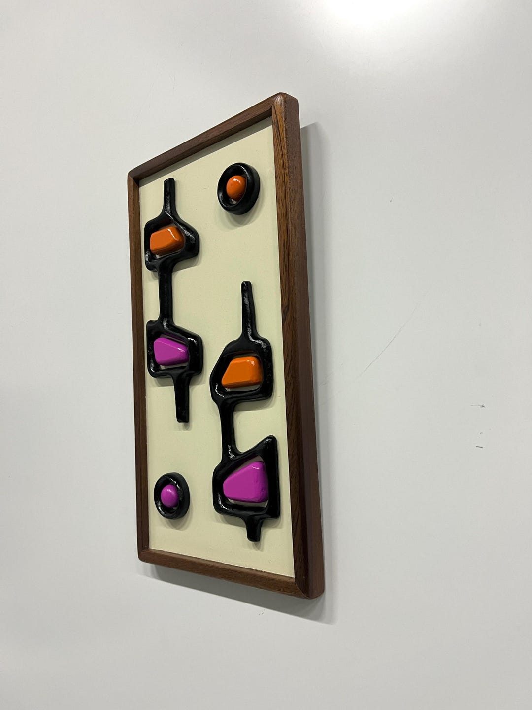 Vintage MCM Wall Art, Colorful Mid Century Modern Artwork Panel, Unique ...